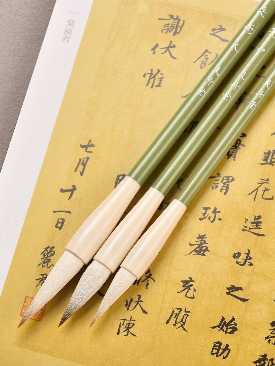 Calligraphy Brush Set For Beginners, Includes Wool, Wolf Hair And White ...