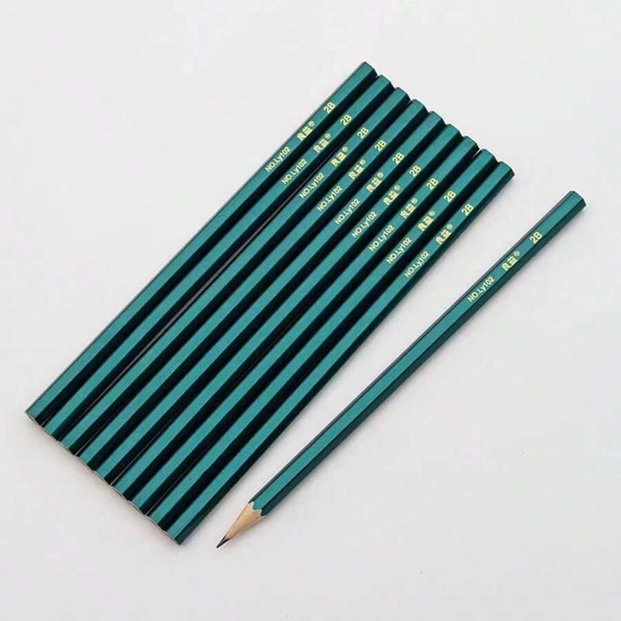10pcs 2b Pencils, Learning Stationery For Kindergarten And Children In ...