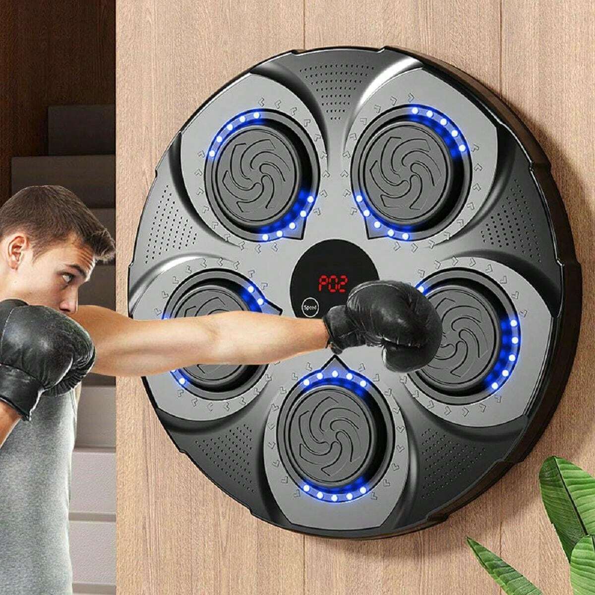 Máquina De Boxe Inteligente Com Luvas, Equipamento De Boxe Montado Na ...