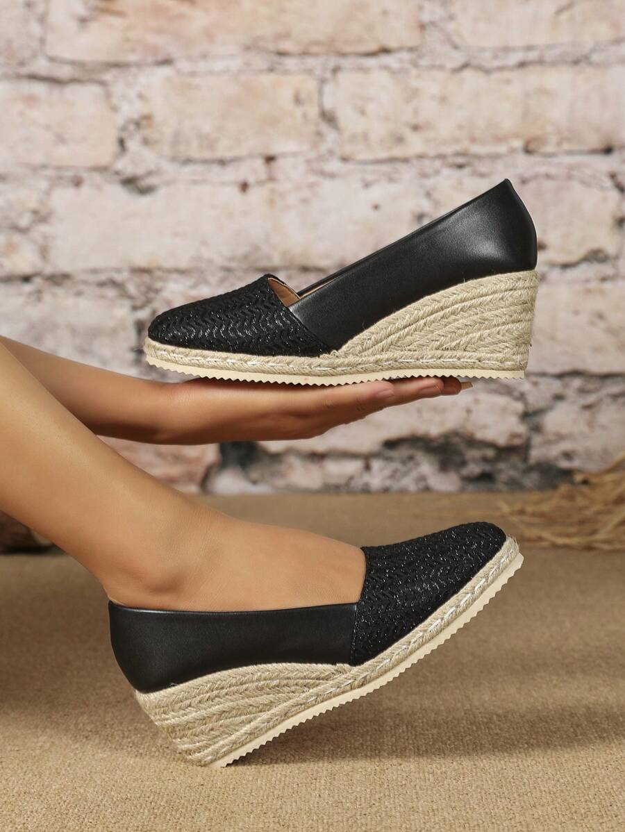 Zapatos de cuña para mujeres, modelo 2025, de estilo europeo y ...