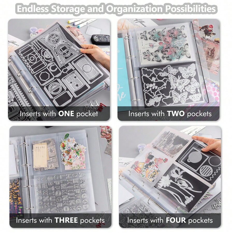 CYFUN DESIGN 1 Set A4 Die Storage Book Binder Die And Stamp Storage ...