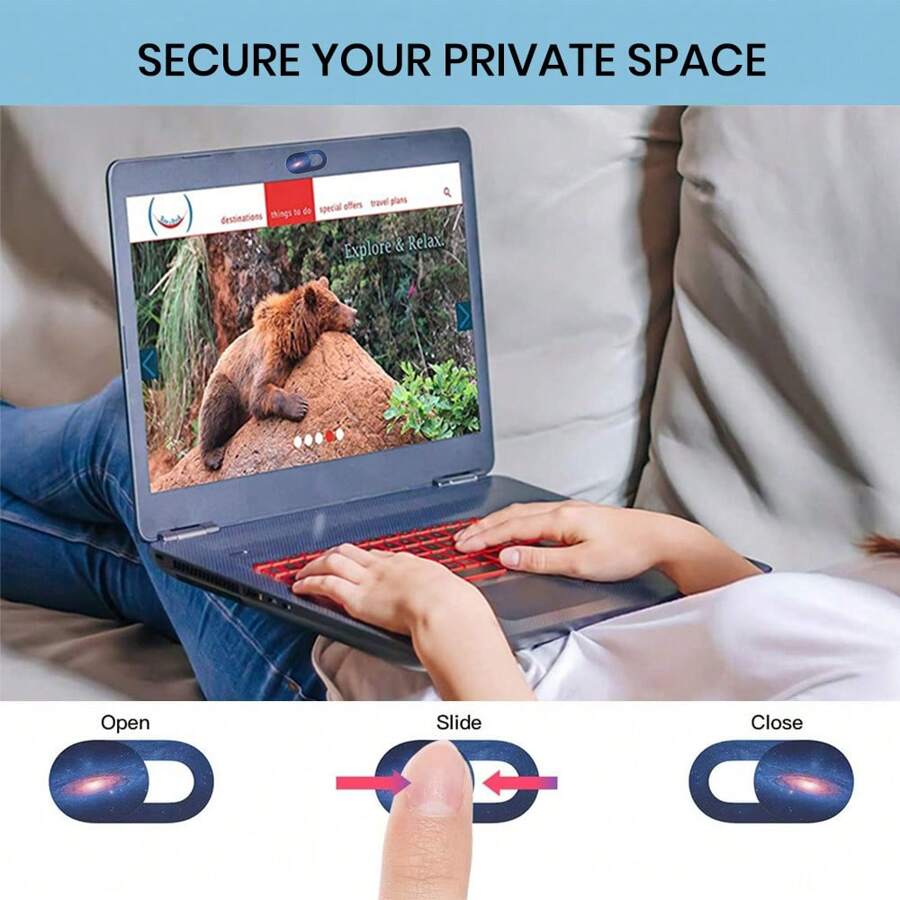 KCNKON Webcam Cover Slide,Laptop Camera Cover Slide Ultra Thin Fits ...