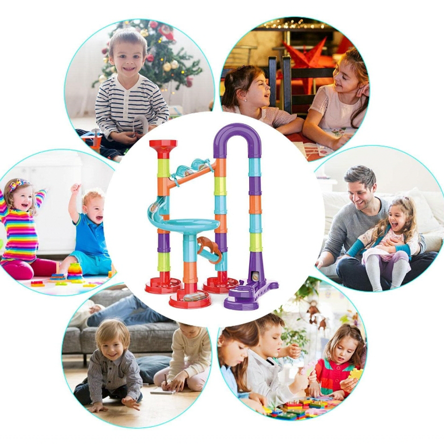 45pcs Fun Ball Maze Track, With Dynamic Elevator, Multiple Variations ...