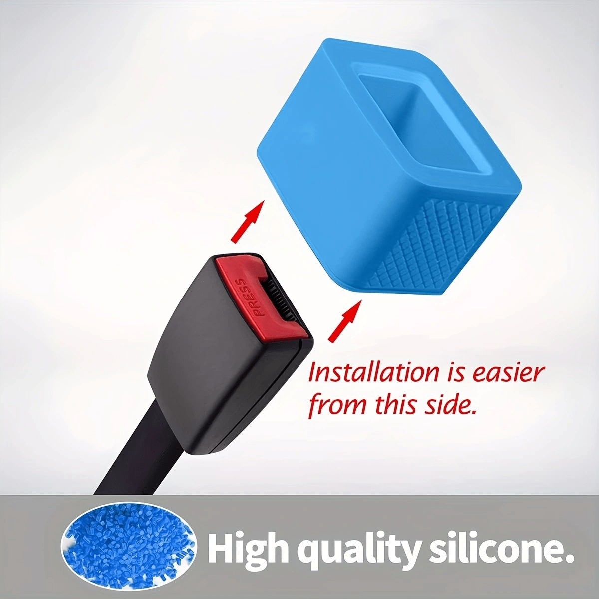 Universal Soft Silicone Seat Belt Buckle Retainer - 1PC Secure And ...