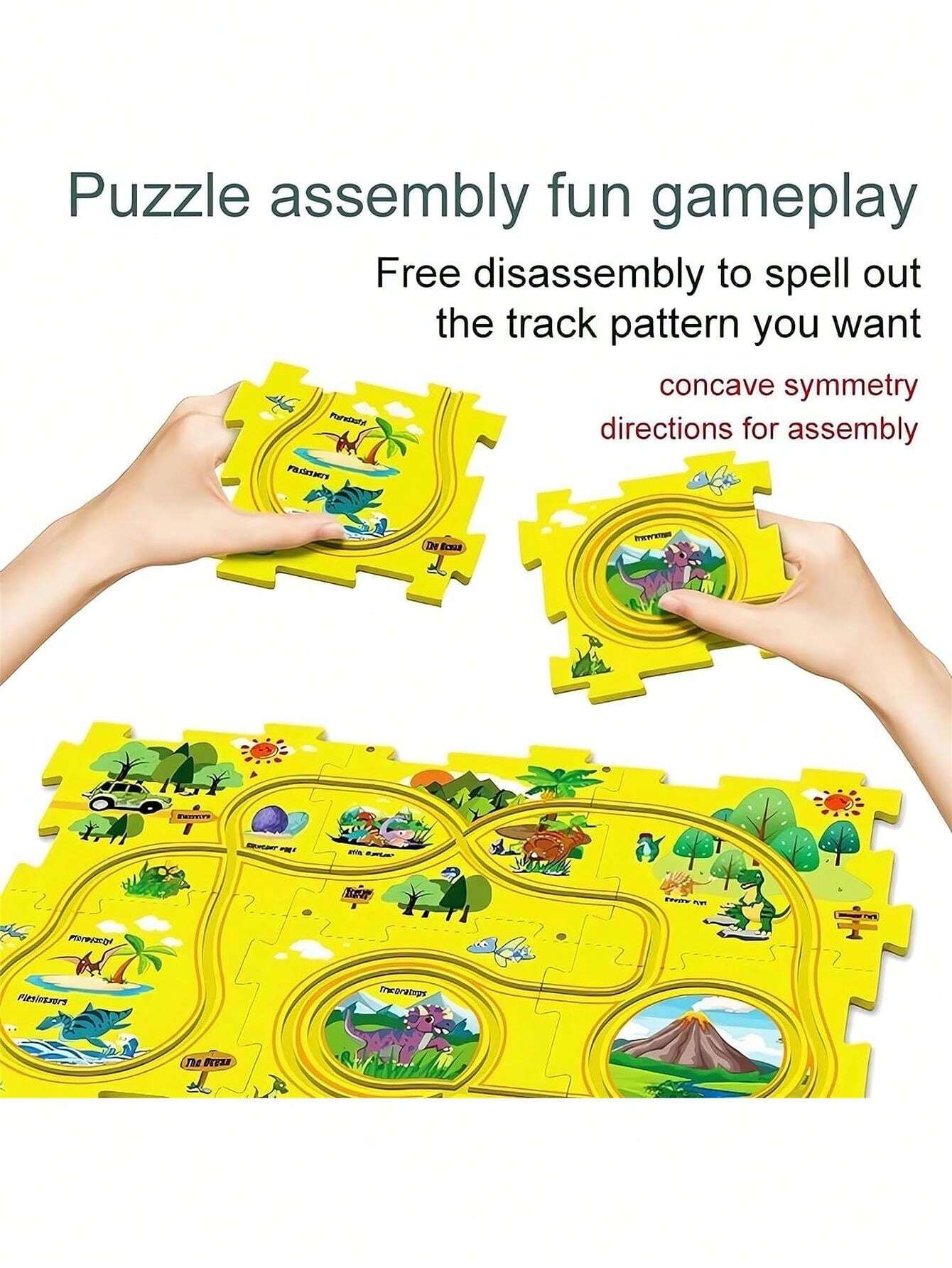 Byson Children's Educational Puzzle Track Car Play Set - 2024 New Train ...