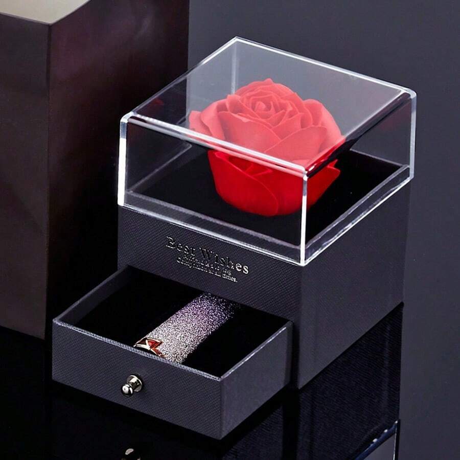 Everlasting Rose Gift Box, Precious Red Roses In Eternal Bloom With ...