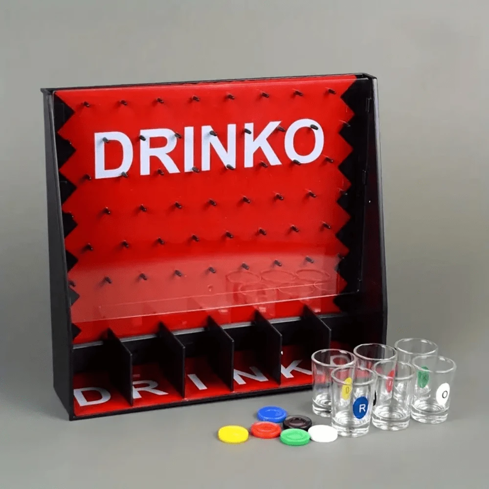 DRINKO Trinkspiel, Partyspiel für Bar, Familienunterhaltungsspiel ...
