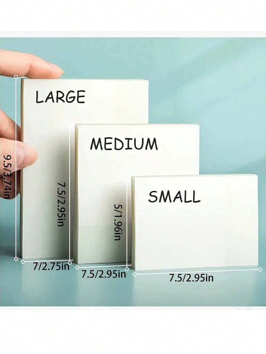 1 Pack Of 50 Transparent Sticky Notes - Waterproof Self-Adhesive Semi ...