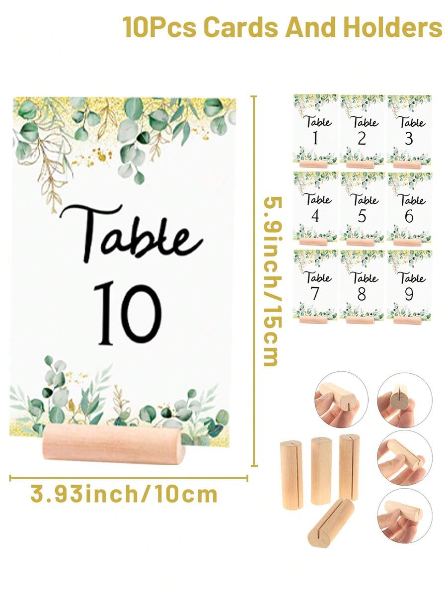 10/Set Paper Serial Number Card Number Plate, Wedding Birthday Party ...