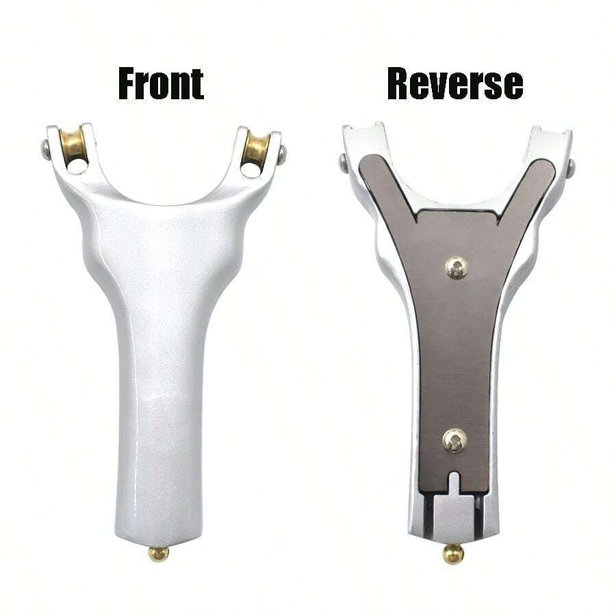 1pc Stainless Steels Pulley Slingshot With A Rubber Band, The Bottom Of ...