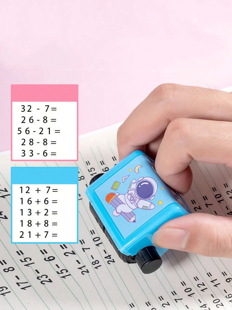 1pc Random Color Math Operation Stamp Set (Addition, Subtraction ...