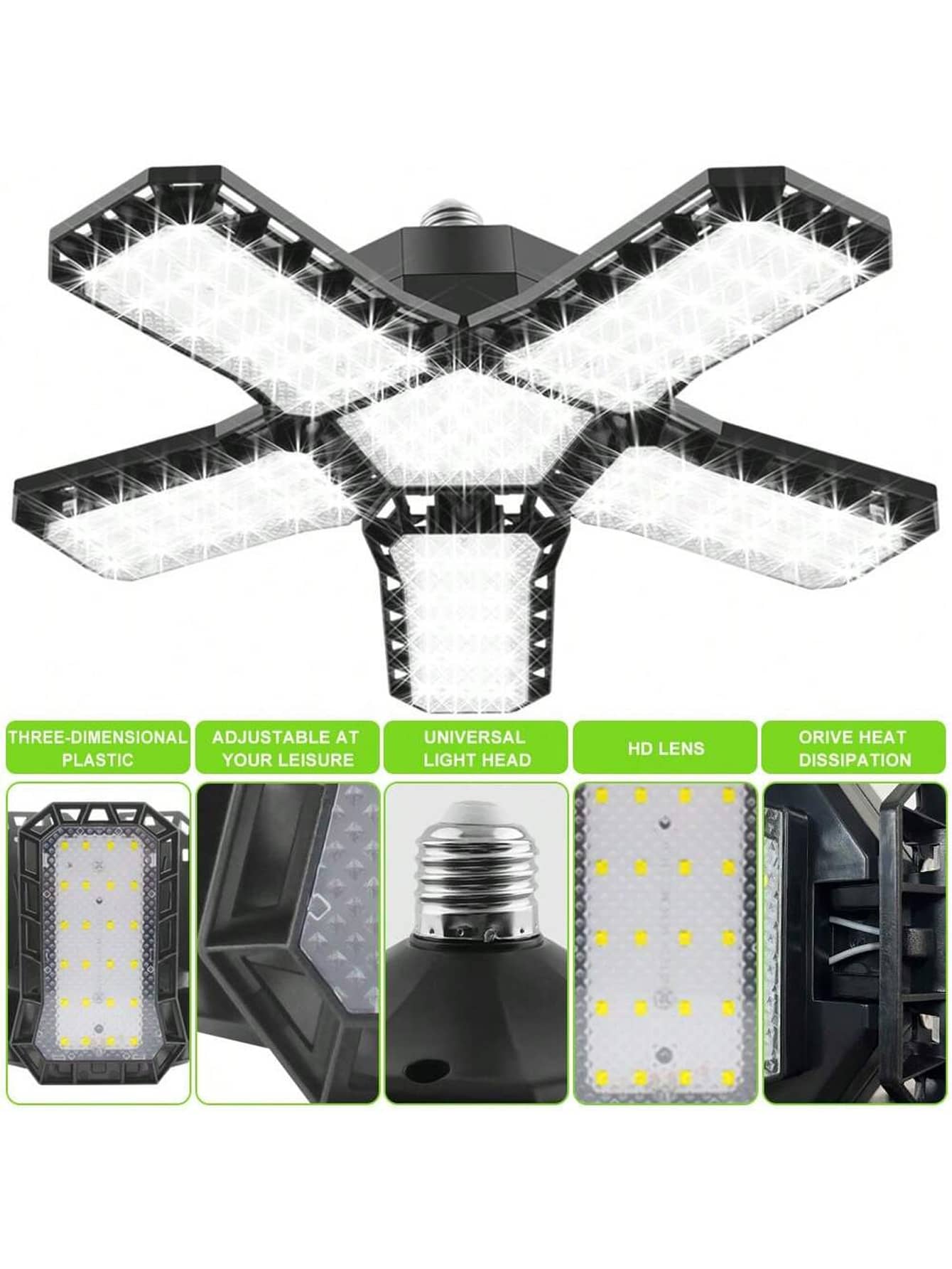 LED Garage Light - 2 Packs/1 Pack, 6500K Ultra Bright LED Shop Light ...