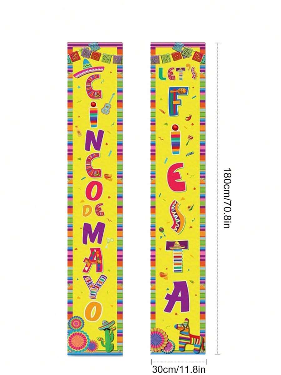 1pc Cinco De Mayo Party Decoration Set With "Cinco De Mayo" Porch Sign ...