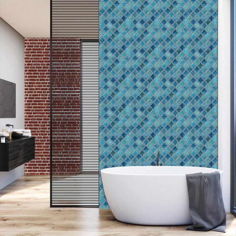 10 Pcs Vintage Blue Tile Sticker For Home Renovation, Kitchen ...