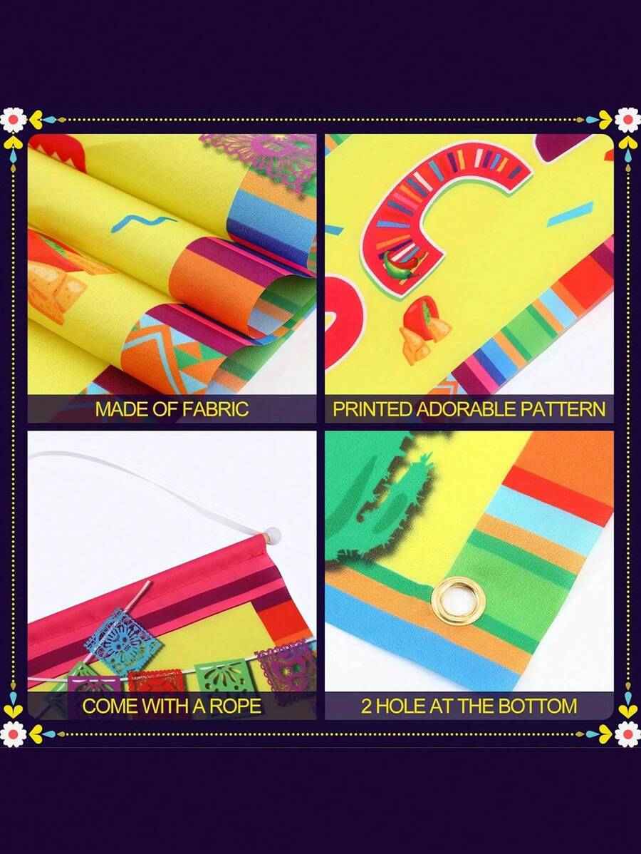 1pc Cinco De Mayo Party Decoration Set With "Cinco De Mayo" Porch Sign ...