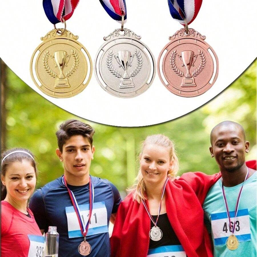 1PC Olympic Style Medals , Gold Silver Bronze Metal Award Medals ...