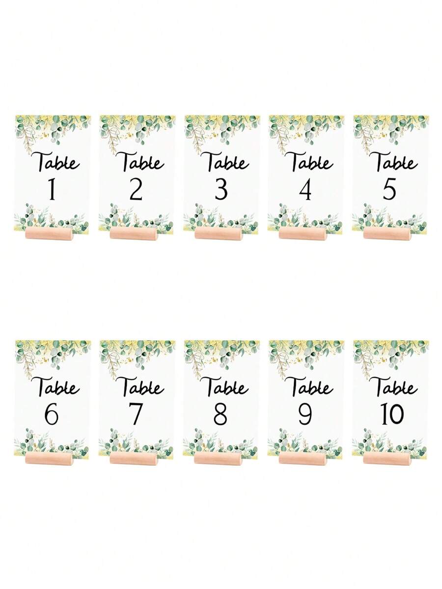 10/Set Paper Serial Number Card Number Plate, Wedding Birthday Party ...