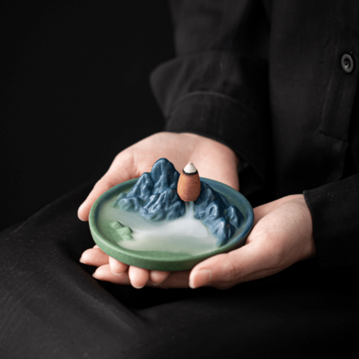 1pc Solid Color Traditional Chinese Incense Burner For Backflow Incense ...