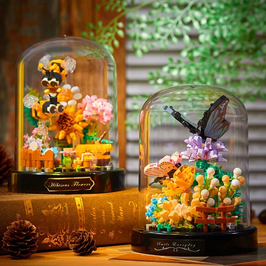 Butterfly Building Blocks & Bee Assembling Toy Insect Themed Bouquet ...