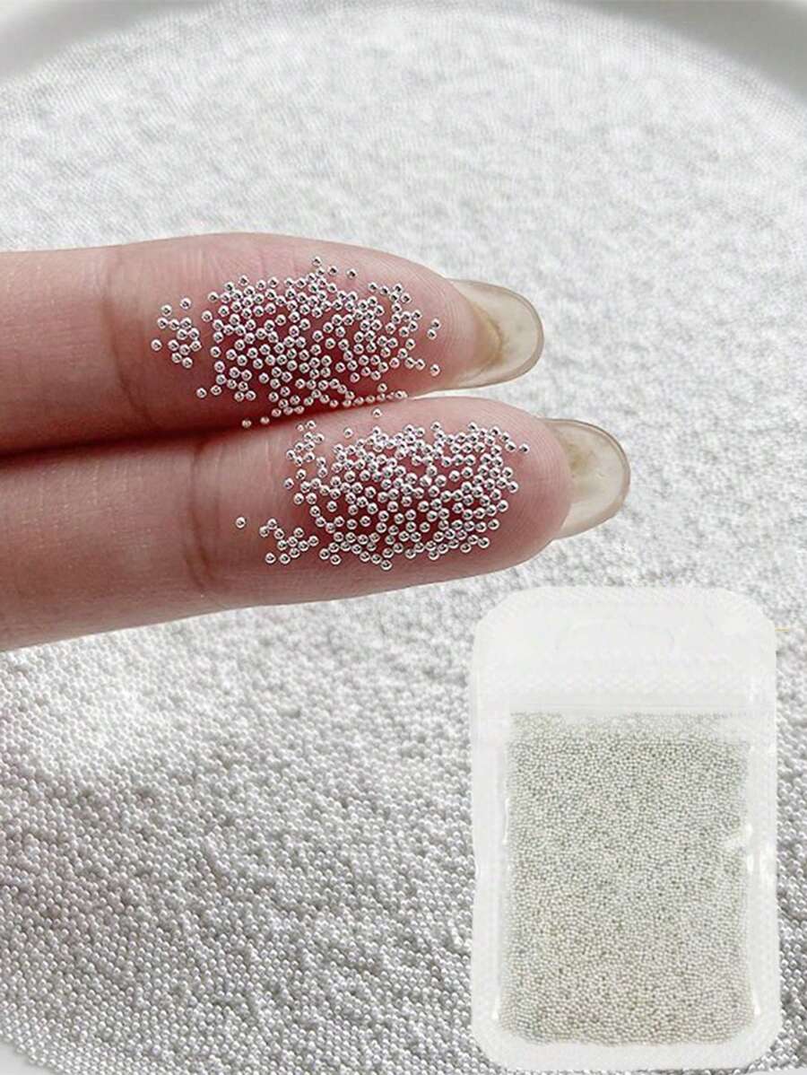 5000Pcs 3D Nail Caviar Beads For Nail Art Mini Nail Ball Beads Silver ...
