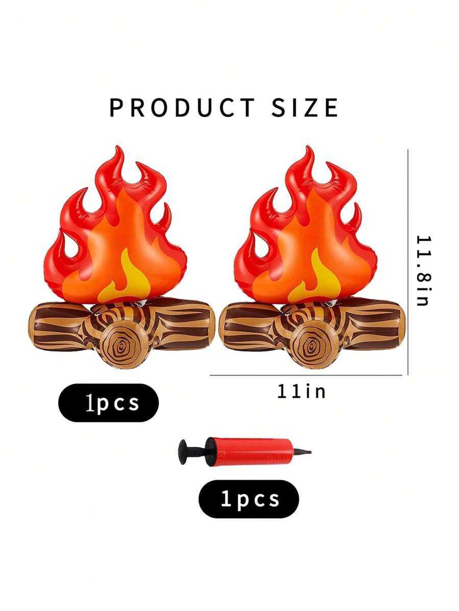 1PC Inflatable Fake Campfire Camping Props Bonfire Party Decor Campfire ...