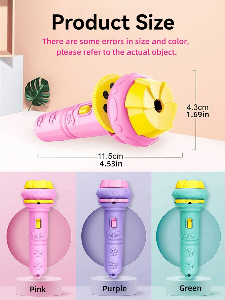 1pc Children's Fun Projection Flashlight Early Education Star Projector ...