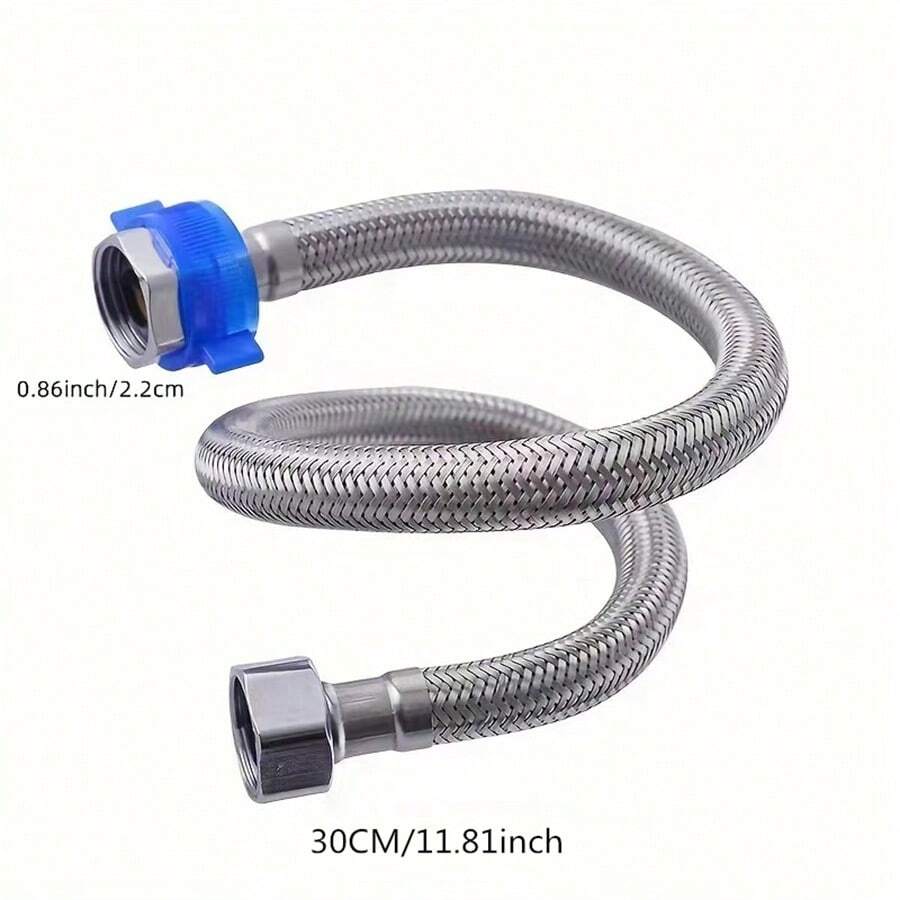 1pc Household 304 Stainless Steel Braided Hose For Bathrooms, Hot And ...