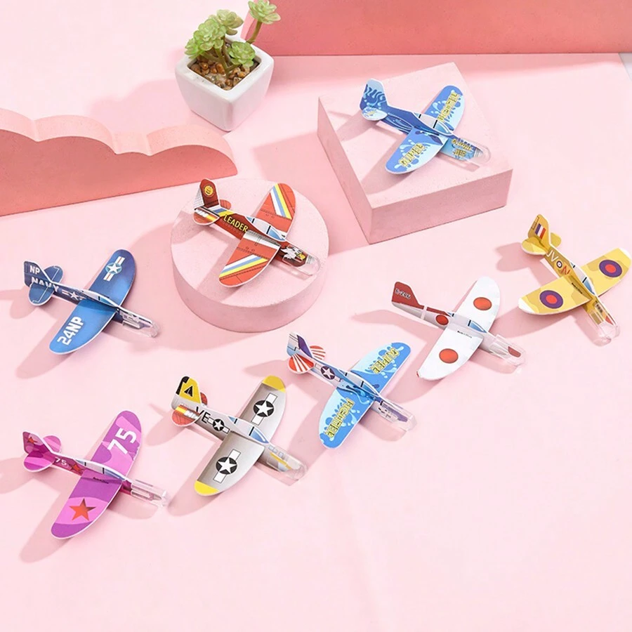 30pcs (Random Color) Mini Foam Airplane Set, Diy Colored Aviation Model ...