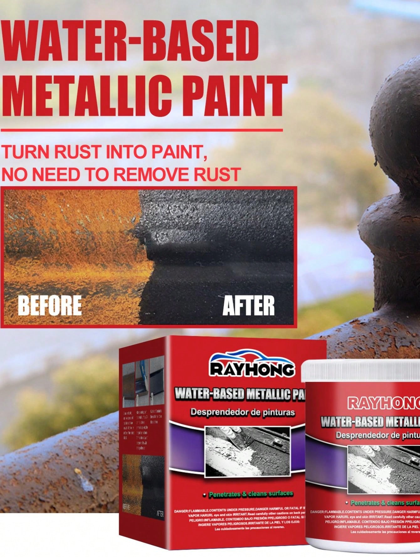 Rust Remover, Anti-Rust Metal Renovation Agent For Cars, Rusty Bolts ...