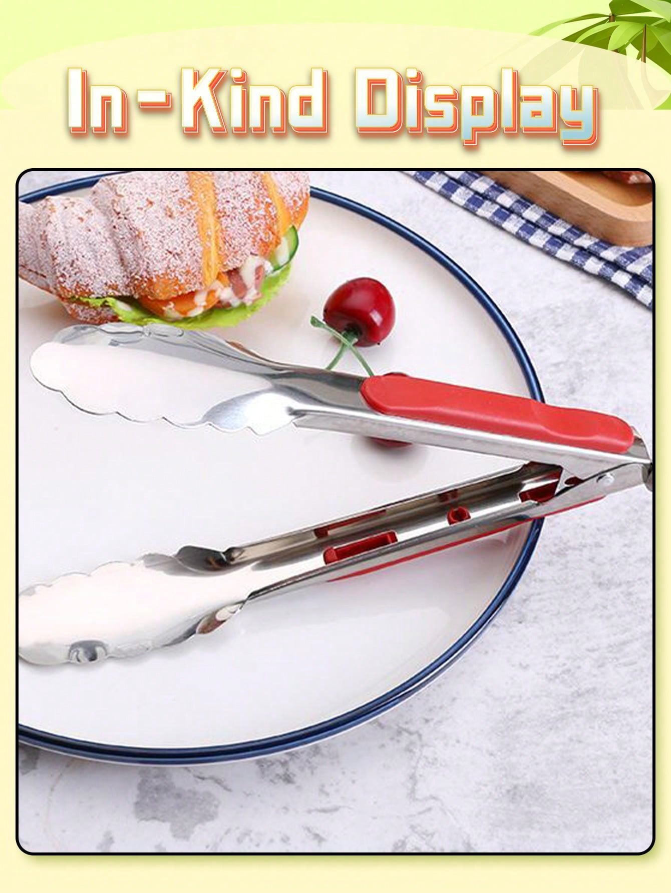 1pc Multi-Type Kitchen Use Food Tong Breads Clamp Barbecue Clamp Anti ...