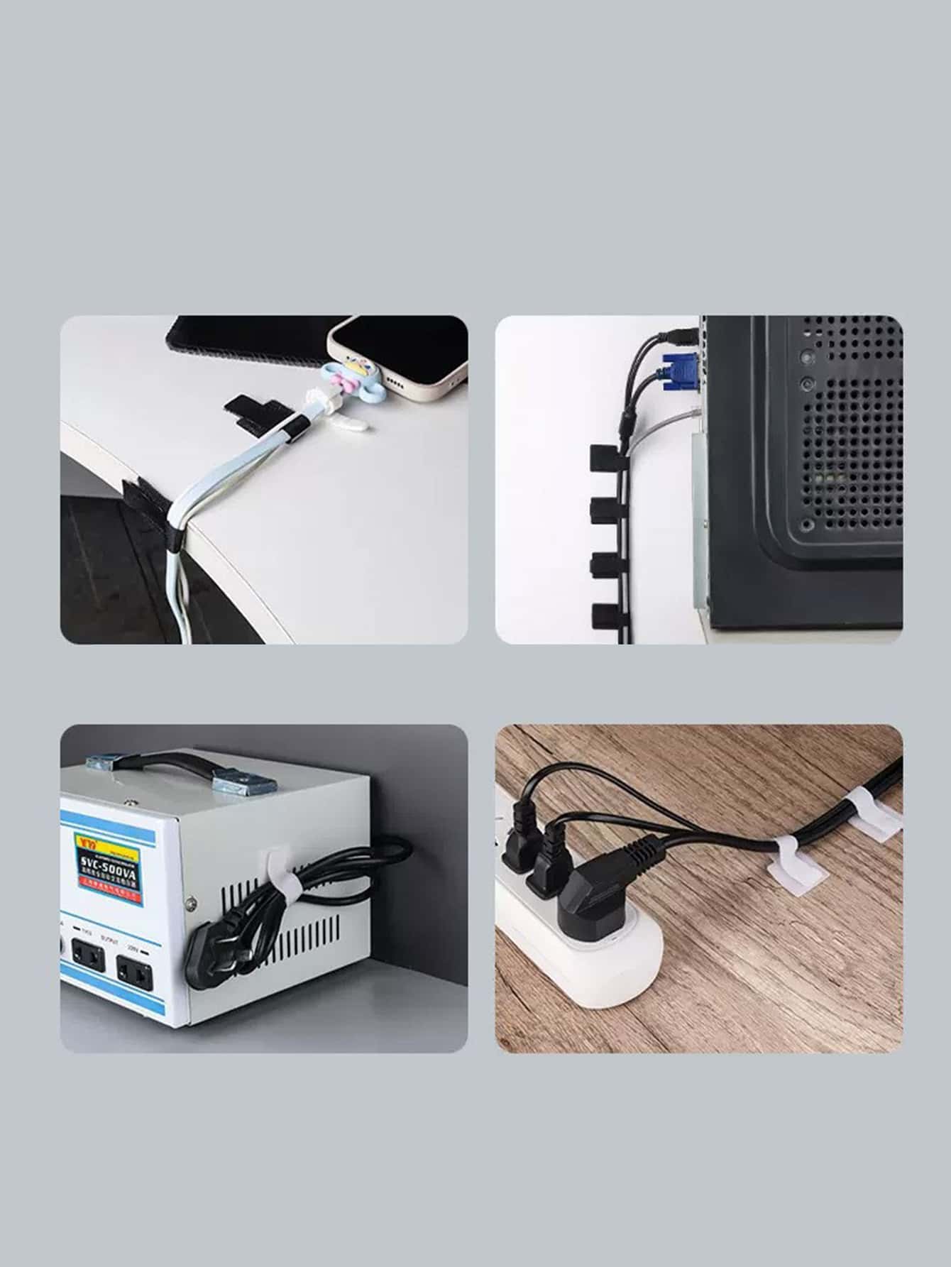 10/20pcs/Pack Self-Adhesive Cord Winder, Cable Tie, Wire Fastener ...