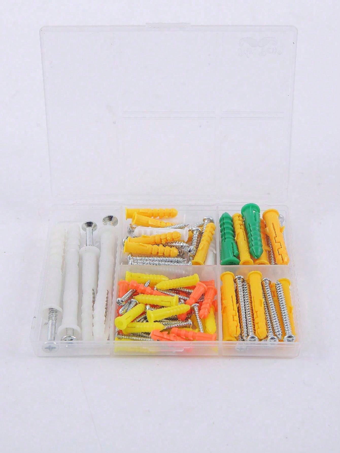 50pcs Expansion Screws & 50pcs Small Fish Plastic Anchors & Stainless ...