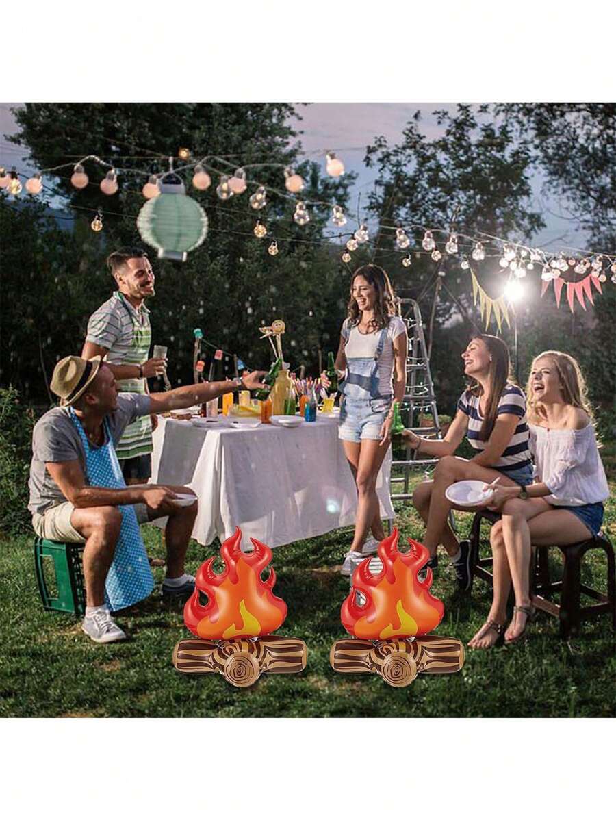 1PC Inflatable Fake Campfire Camping Props Bonfire Party Decor Campfire ...