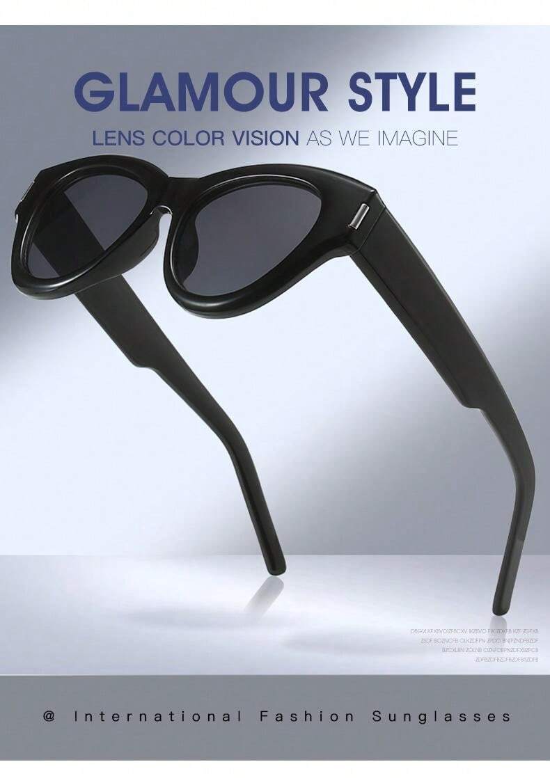 2024 New Vintage Style Oversized Frame Cat Eye Personality Sunglasses ...