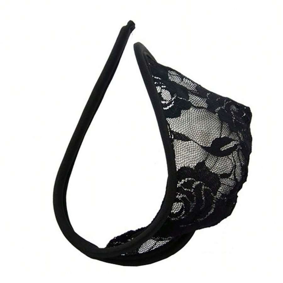 1pc Men Sexy Lace T-Back Underwear C-String Thong Invisible D-String ...