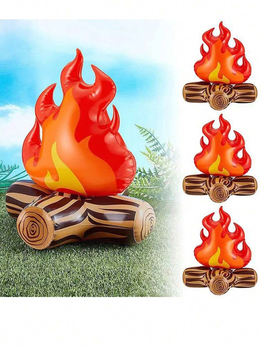 1PC Inflatable Fake Campfire Camping Props Bonfire Party Decor Campfire ...