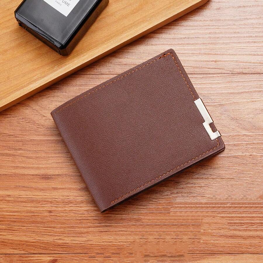 Jiangbao Men's Short Wallet Korean Style Iron Edged Youth Horizontal ...