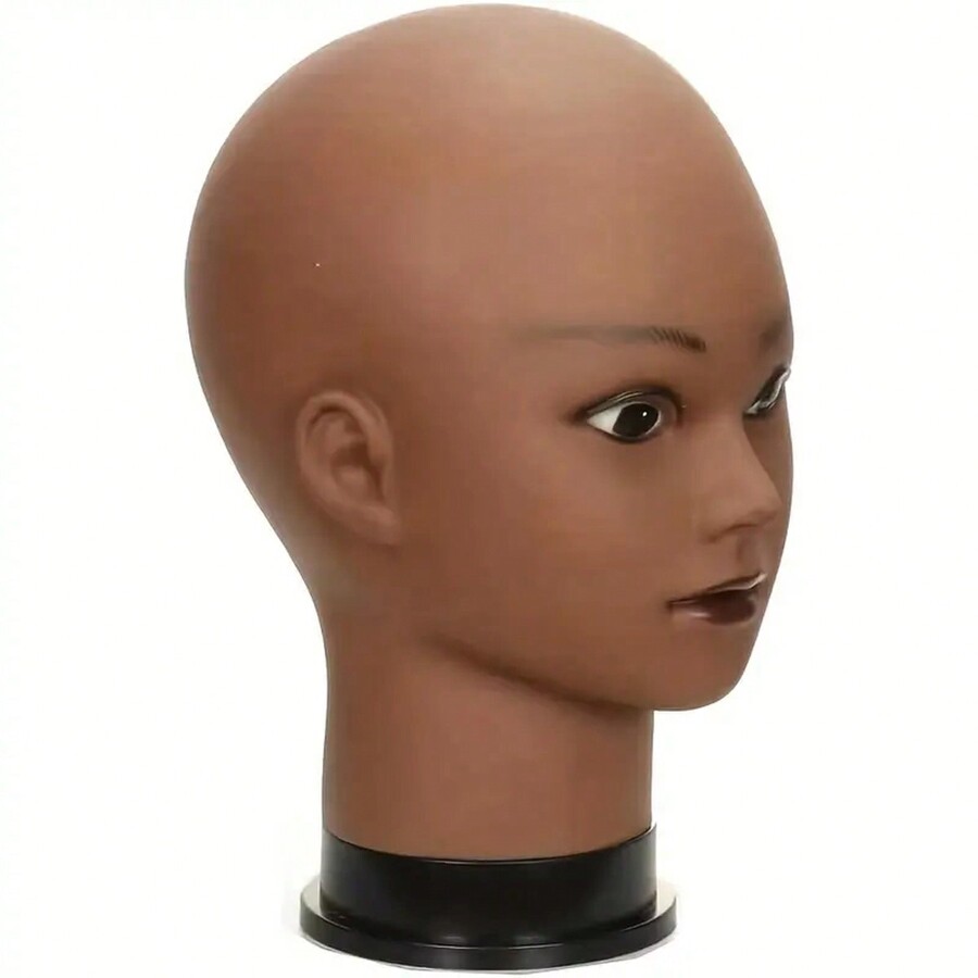 1pc Bald Mannequin Head, Soft PVC Female Head For Wig Making Hats And ...