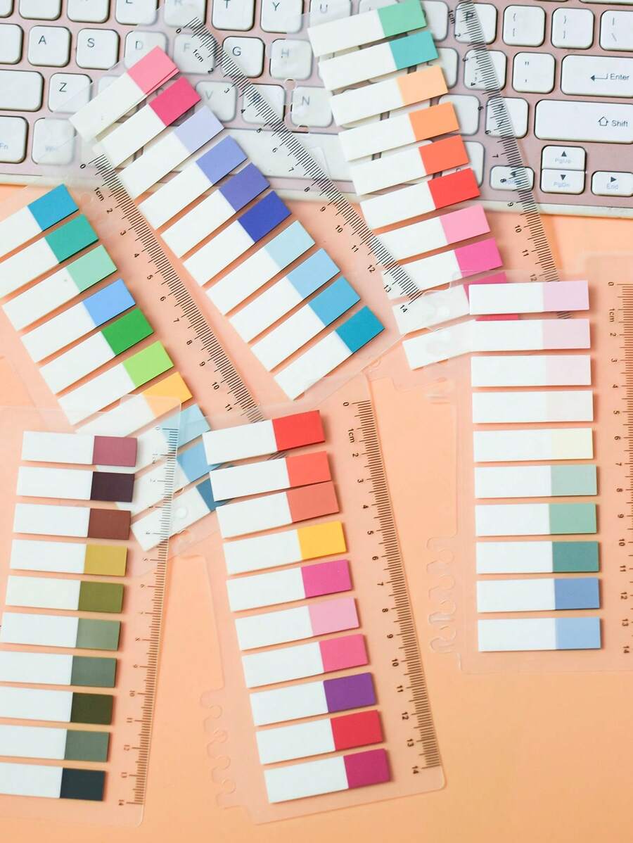 1200pcs In Total, 6 Designs Pet Sticky Notes, Half-Transparent Plastic ...