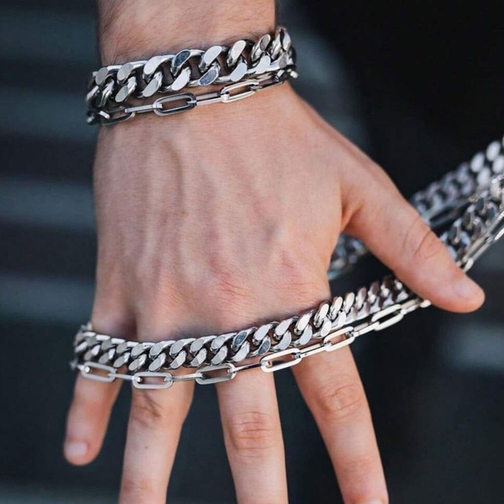 Stainless Steel Chain Necklace, Hip Hop Coarse Fashion Brand Premium ...