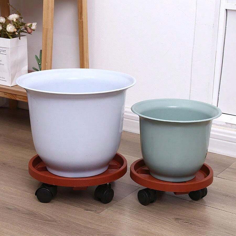 1pc Movable Plant Pot Tray With Swivel Heavy Duty Rolling Pot Stand For ...