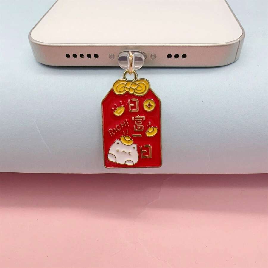 Creative Phone Dust Plug With Lucky And Positive Wishes, Fit For ...