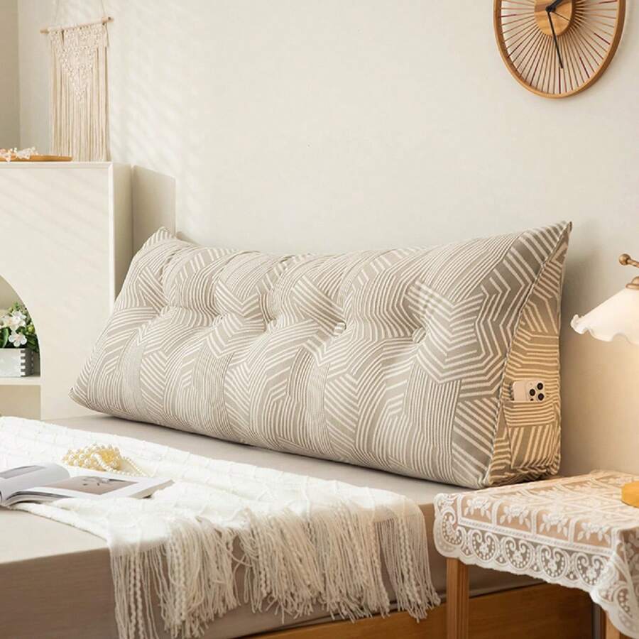 1pc New Style Triangular Backrest Pillow (With Core) Read And Rest ...