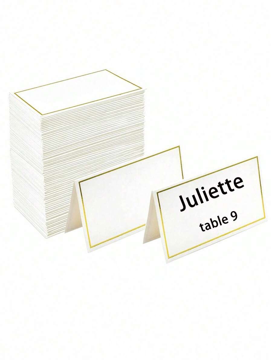 20pcs Gold Foil Wedding Table Cards With Guest Name And Seat, Sign-In ...