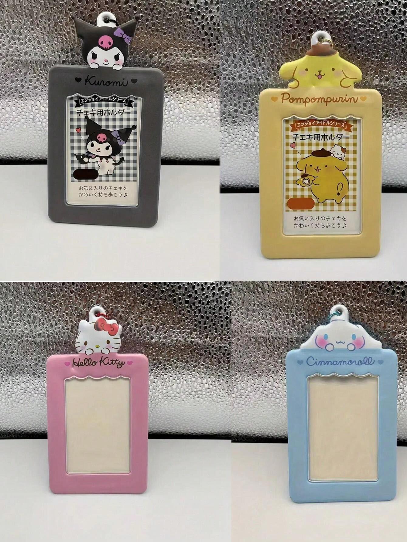 1Pc Sanrio Hello Kitty Card Holder With Cute Photo Pendant Keychain ...