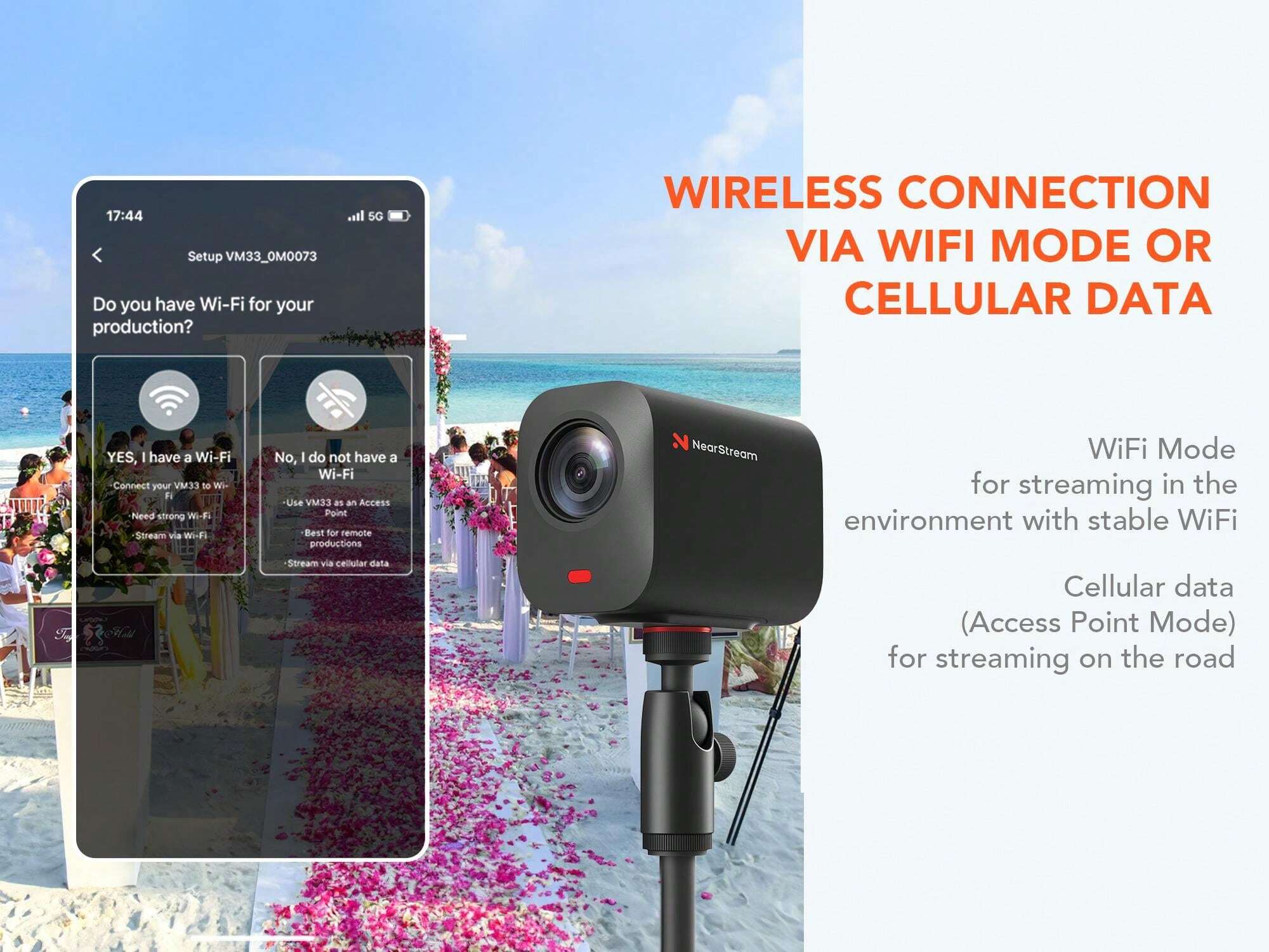 Nearstream VM33 2k Professional Live Streaming Camera Ai-Based Noise ...