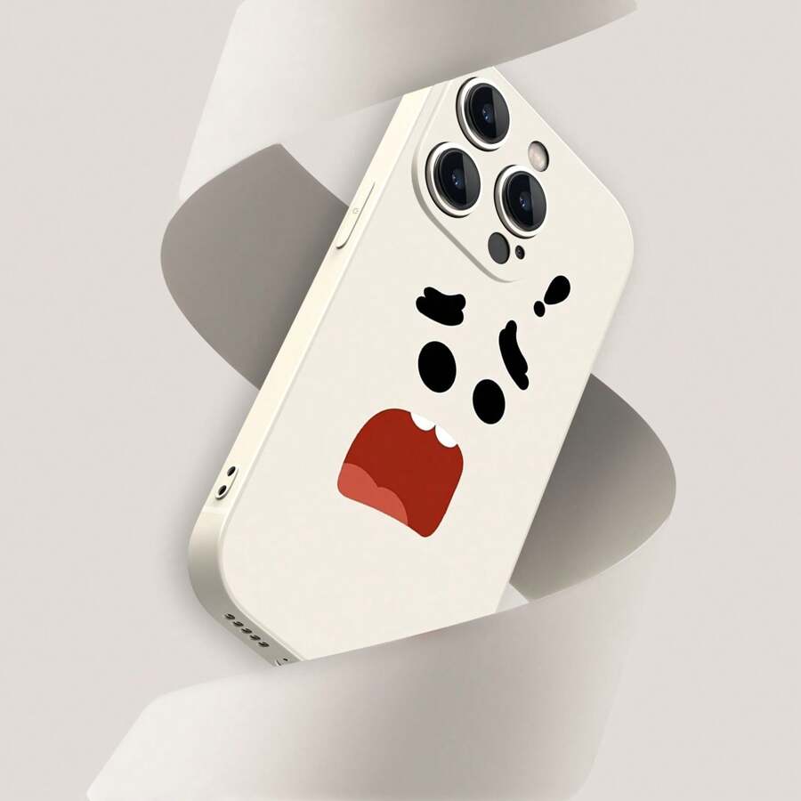 1pc Funny & Embarrassed Emoji Design Sheepskin Soft Tpu Rubber ...