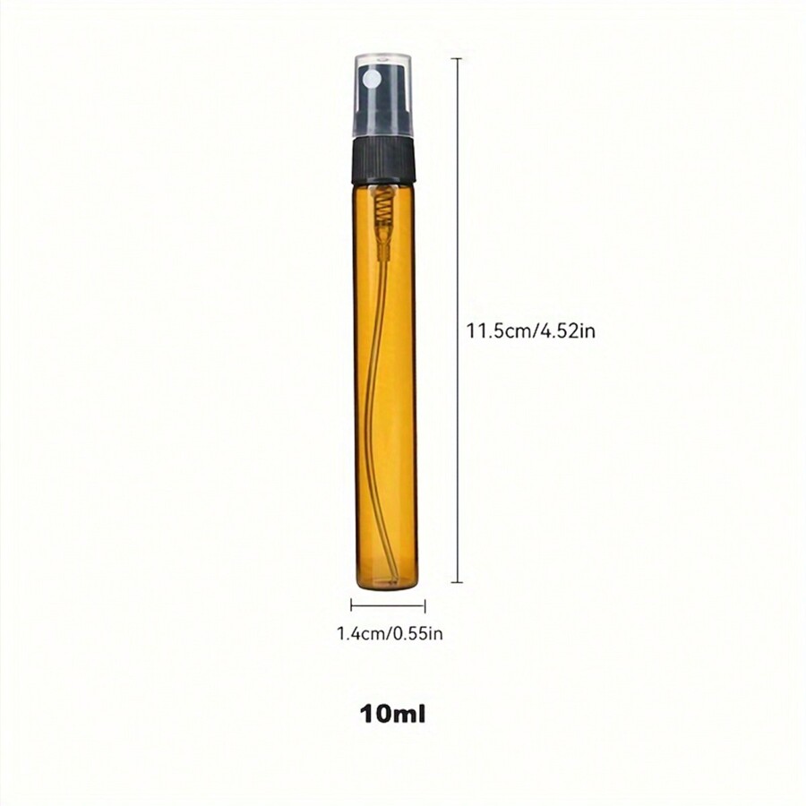 0.34oz Amber Glass Perfume Bottle Atomizer Container Perfume Pump ...