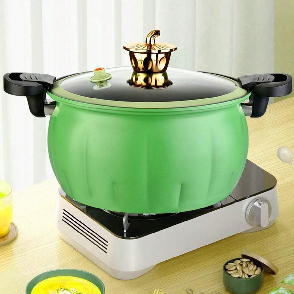 Household Micro Pressure Cookware, Creative Pumpkin Shaped Soup Pot ...