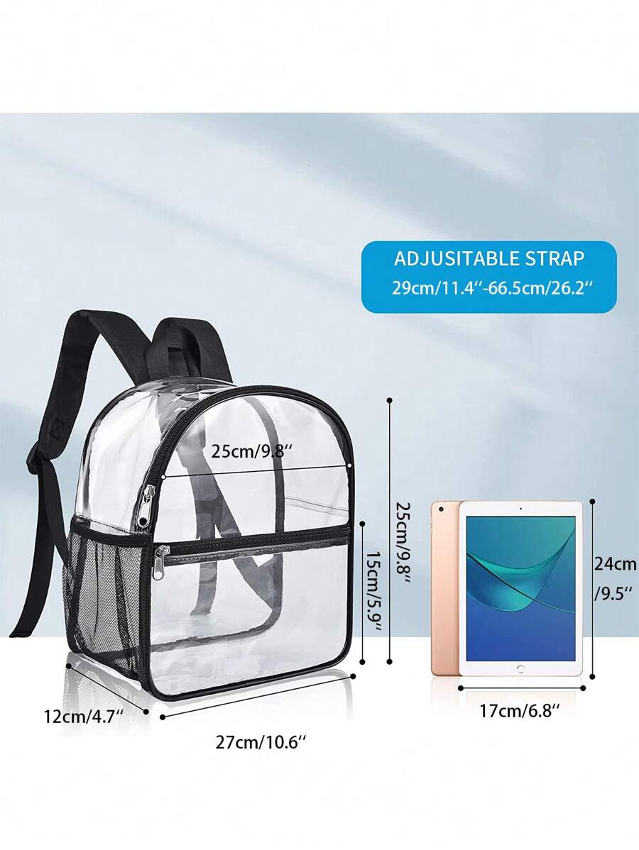 Clear Backpack Stadium Approved, Clear Backpack Heavy Duty With Wider ...